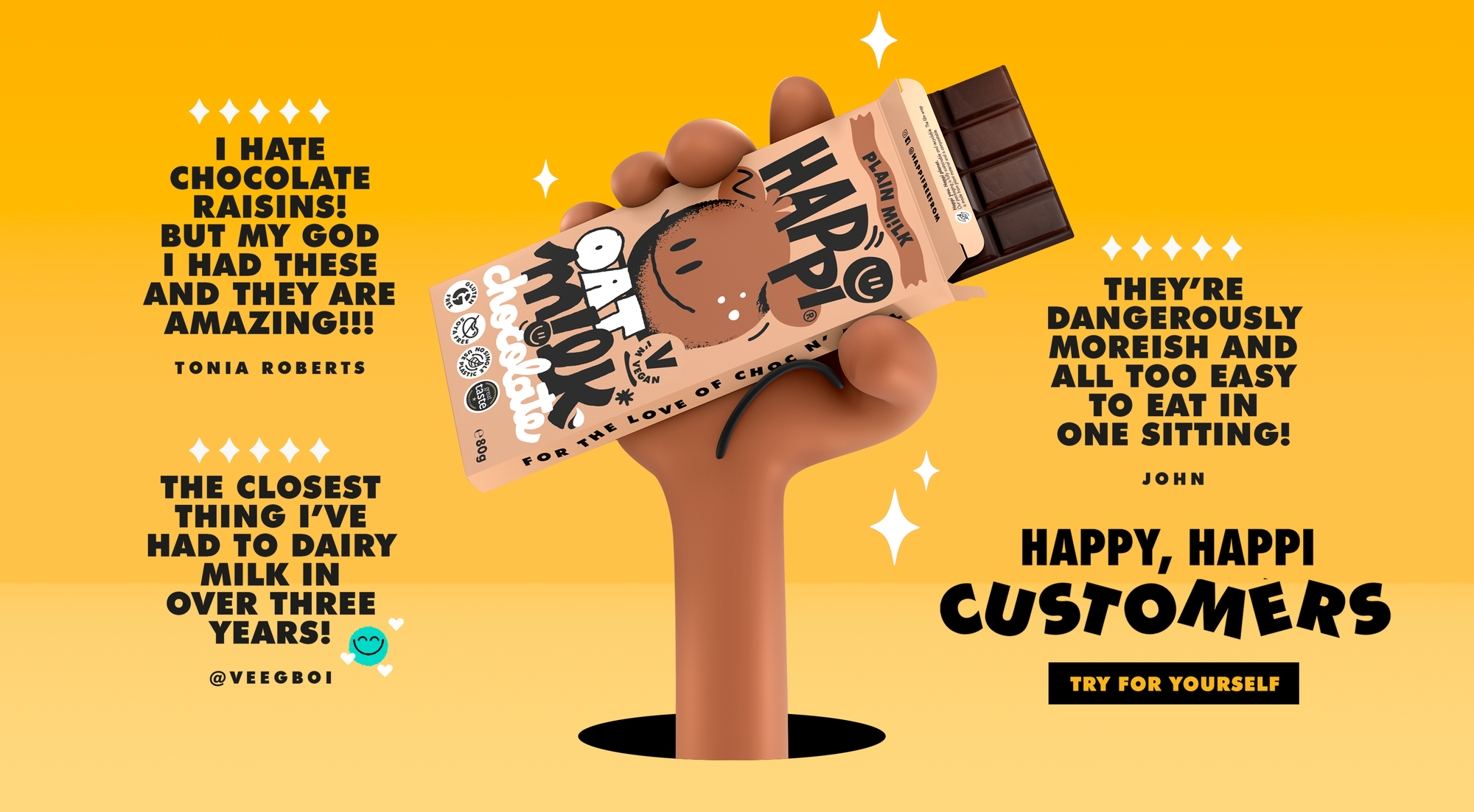 Happi Choc - Vegan Friendly Oat M!lk Chocolate